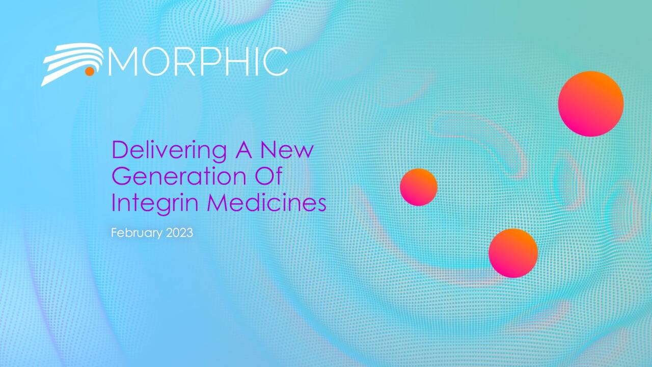 Morphic Holding (MORF) Investor Presentation - Slideshow (NASDAQ:MORF ...