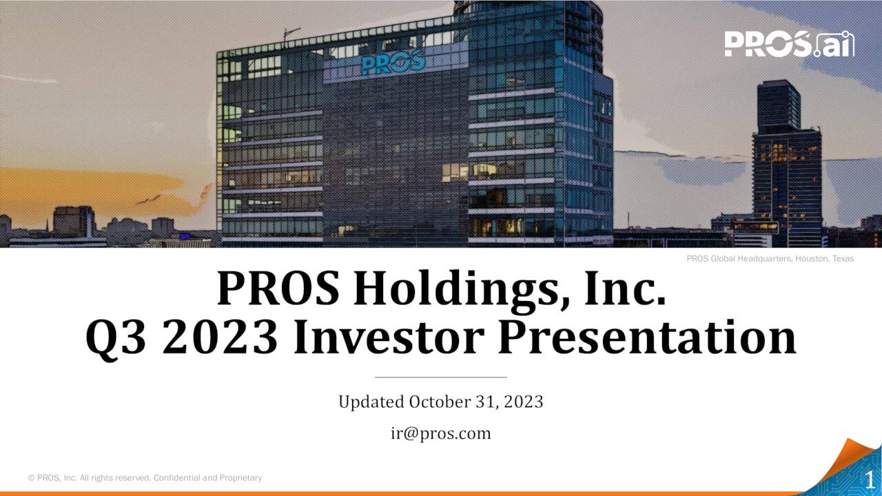 PROS Holdings, Inc. 2023 Q3 - Results - Earnings Call Presentation ...