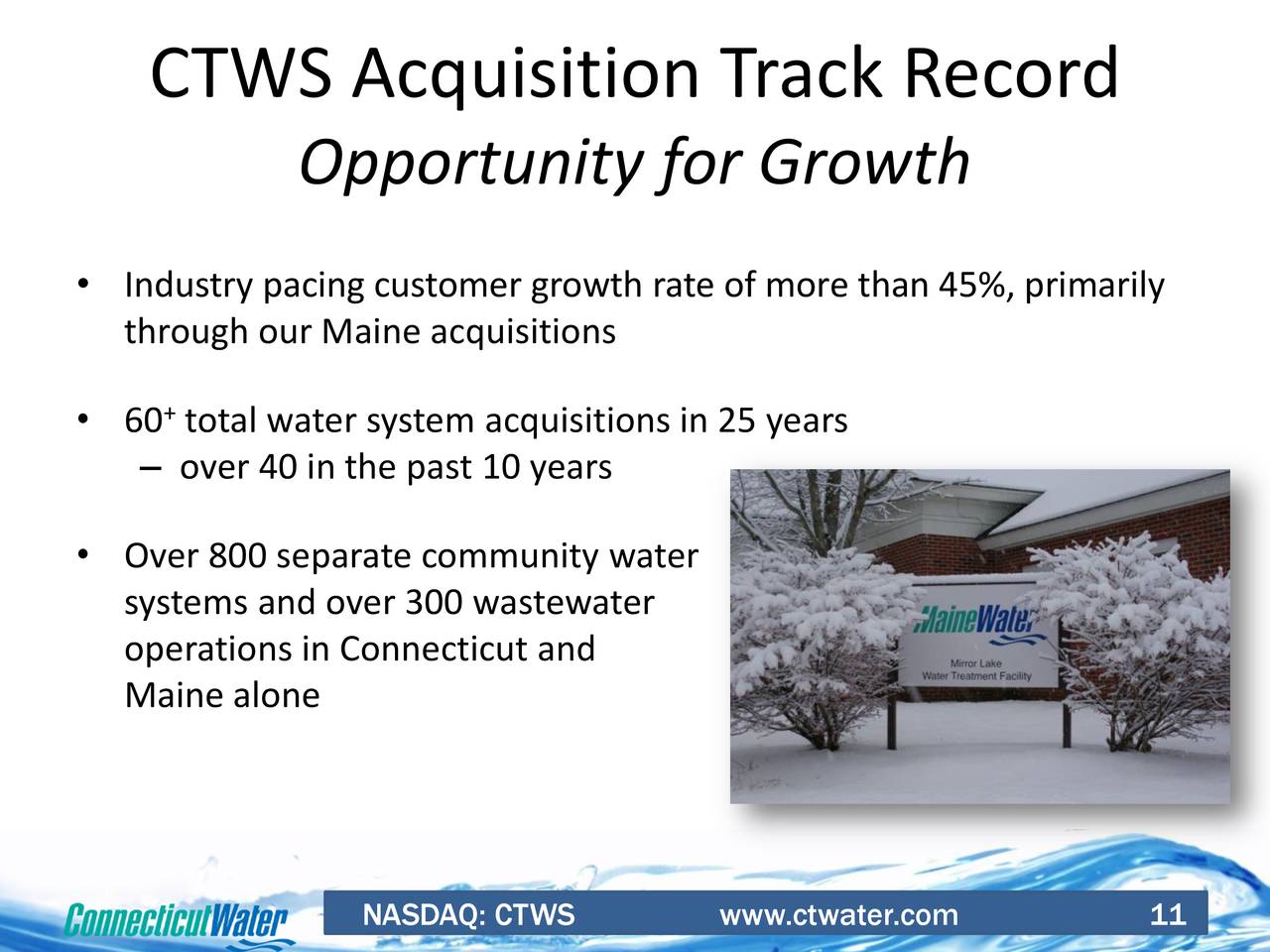 Connecticut Water Service (CTWS) Investor Presentation - Slideshow ...