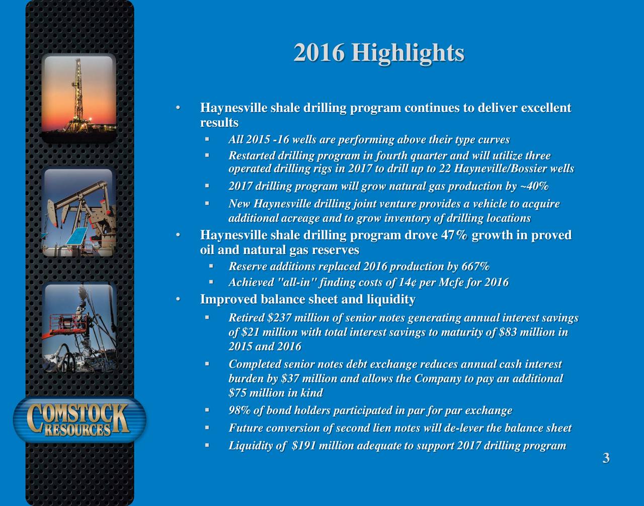 Comstock Resources Inc. 2016 Q4 - Results - Earnings Call Slides (NYSE ...