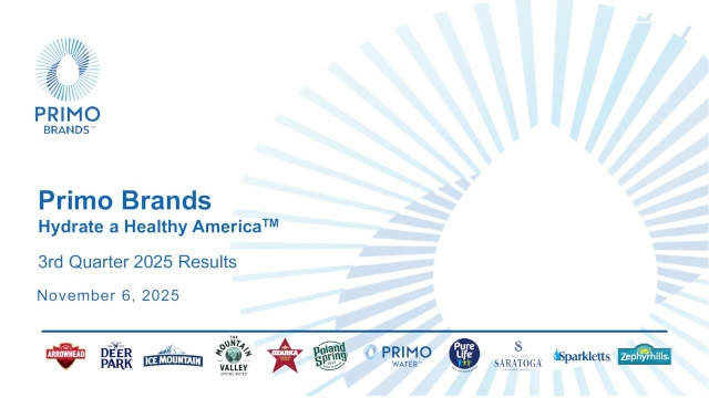 Primo Brands Corporation 2025 Q3 - Results - Earnings Call Presentation ...