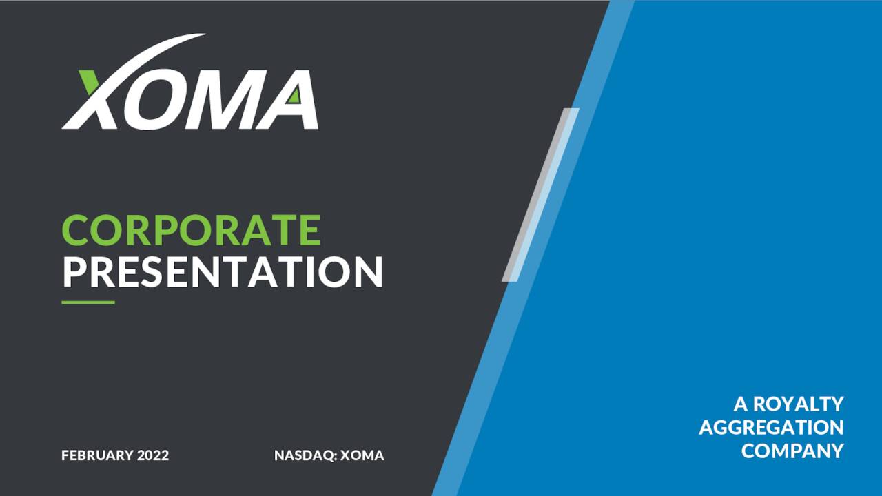XOMA (XOMA) Investor Presentation - Slideshow (NASDAQ:XOMA) | Seeking Alpha