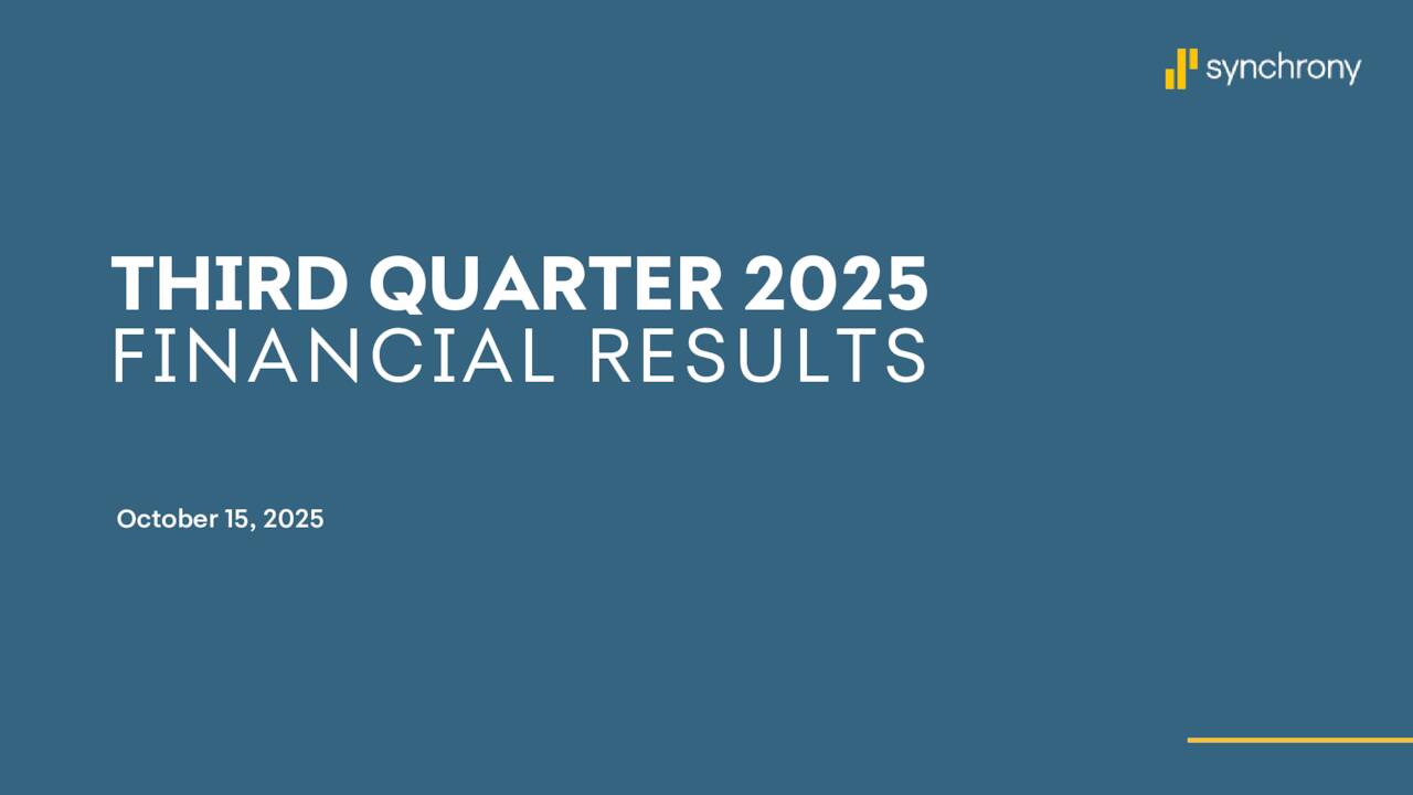 Synchrony Financial 2025 Q3 - Results - Earnings Call Presentation ...