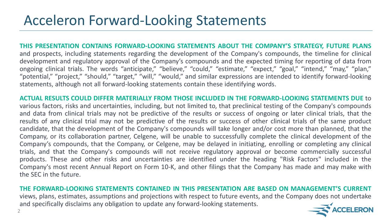 Acceleron Pharma Inc. 2018 Q3 - Results - Earnings Call Slides (NYSE ...
