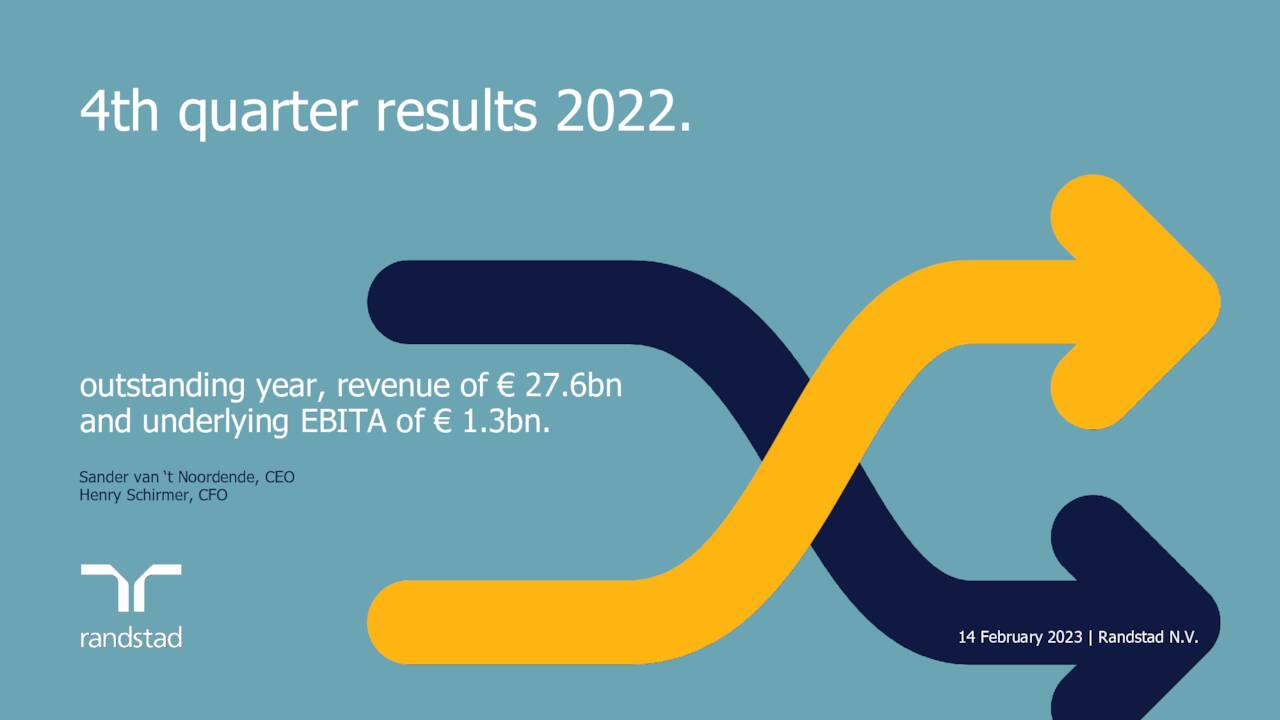 Randstad N.V. 2022 Q4 - Results - Earnings Call Presentation (OTCMKTS:RANJF) | Seeking Alpha