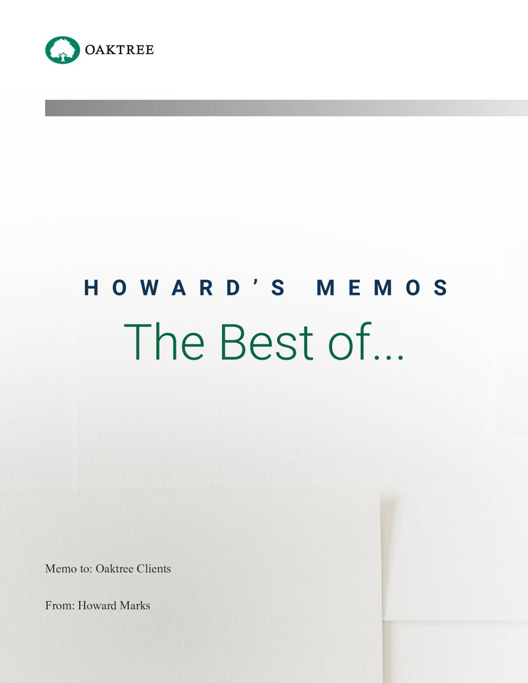 The Best Of Howard Marks' Memos | Seeking Alpha