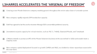 L3Harris Technologies, Inc. (LHX) Discusses Strategic Partnership With ...