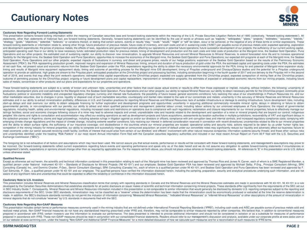 SSR Mining (SSRM) Investor Presentation - Slideshow (NASDAQ:SSRM ...