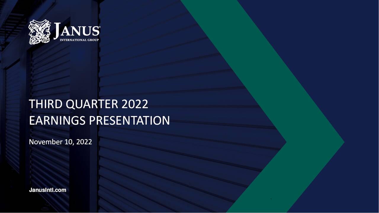 Janus International Group, Inc. 2022 Q3 - Results - Earnings Call ...
