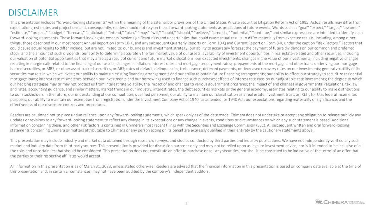 Chimera Investment Corporation 2023 Q2 - Results - Earnings Call ...