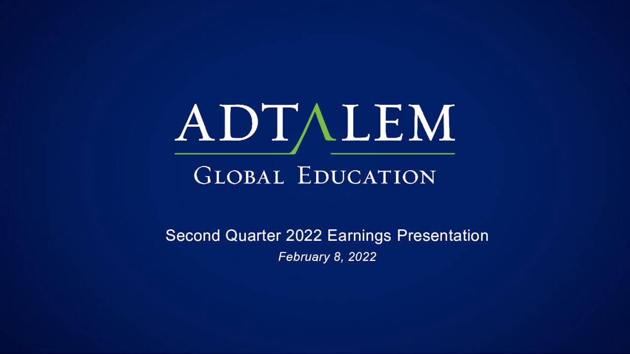 Adtalem Global Education Inc. 2022 Q2 - Results - Earnings Call ...