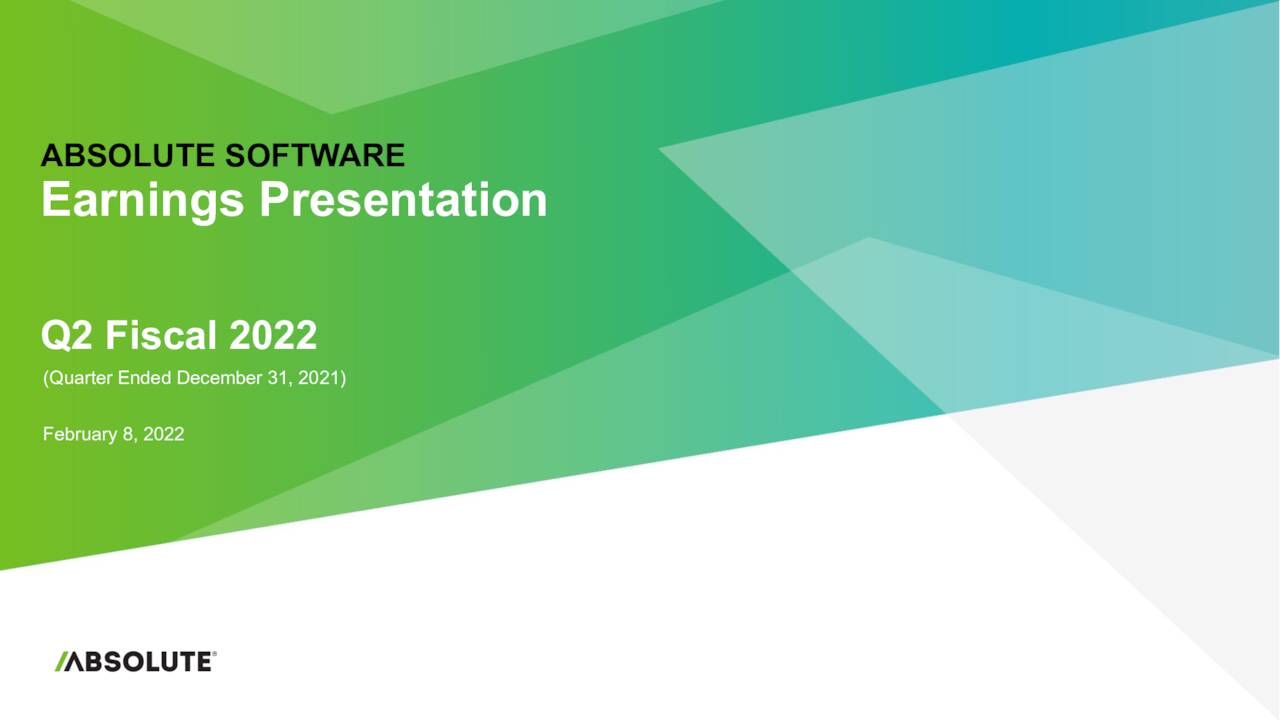 Absolute Software Corporation 2022 Q2 - Results - Earnings Call ...