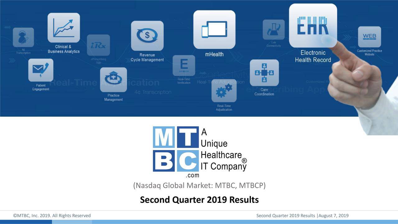 MTBC, Inc. 2019 Q2 - Results - Earnings Call Slides (NASDAQ:CCLD ...