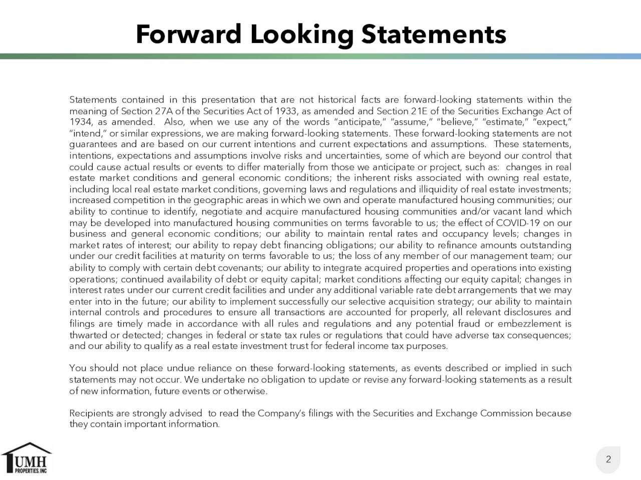 UMH Properties (UMH) Investor Presentation - Slideshow (NYSE:UMH) | Seeking Alpha