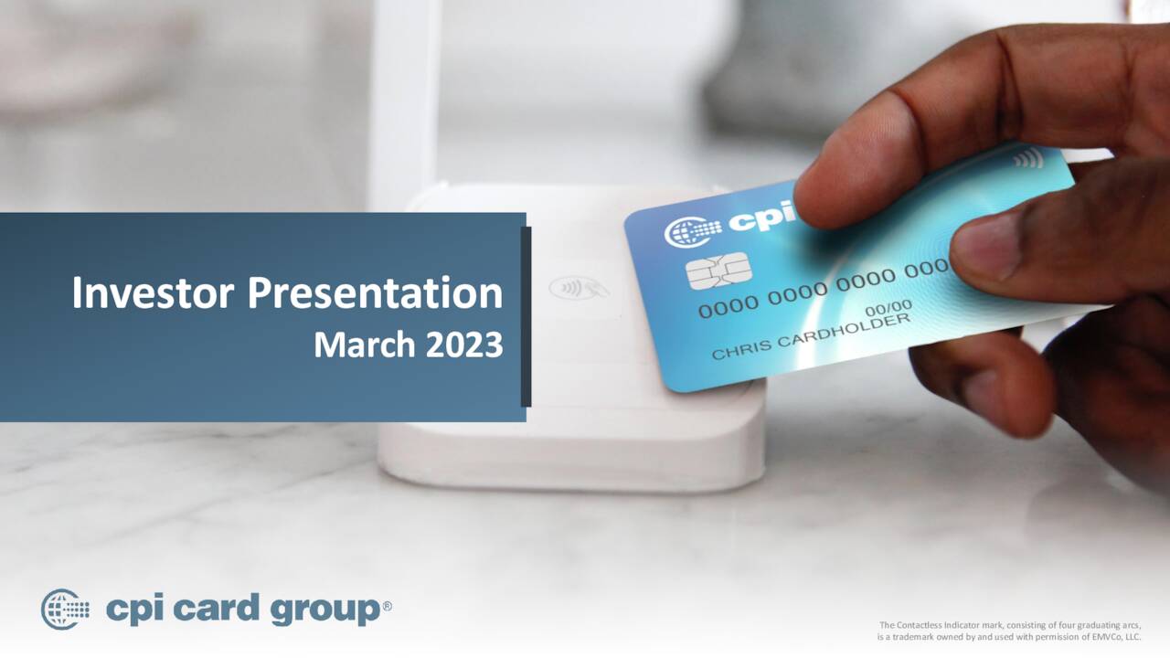 CPI Card Group (PMTS) Investor Presentation - Slideshow (NASDAQ:PMTS ...