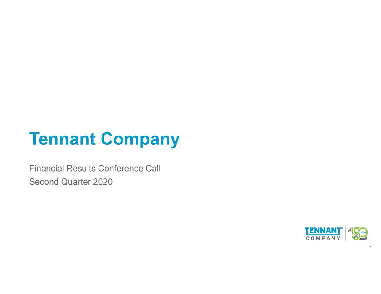 Tennant Company 2020 Q2 - Results - Earnings Call Presentation (NYSE ...
