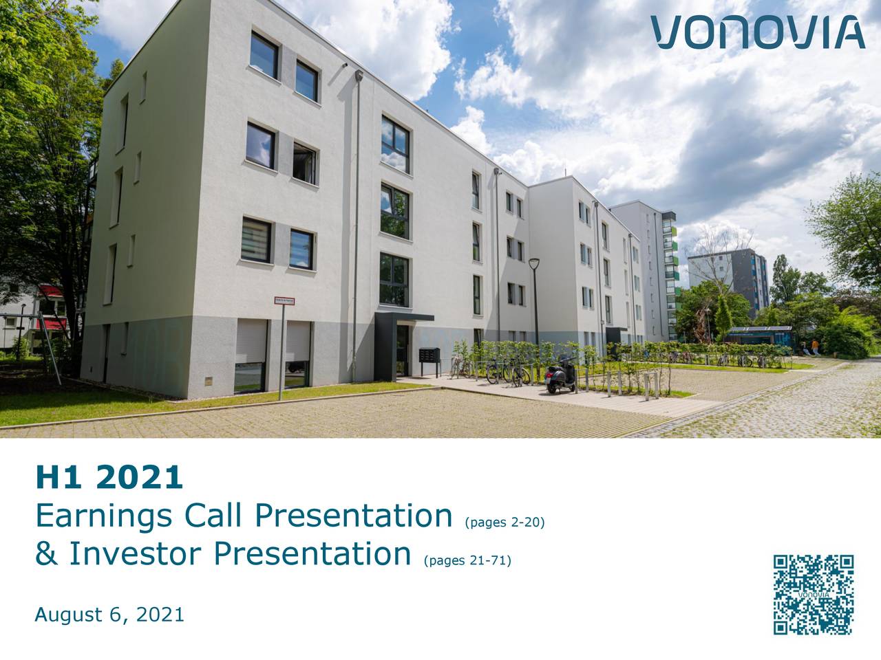 Vonovia SE 2021 Q2 - Results - Earnings Call Presentation (OTCMKTS:VNNVF) | Seeking Alpha