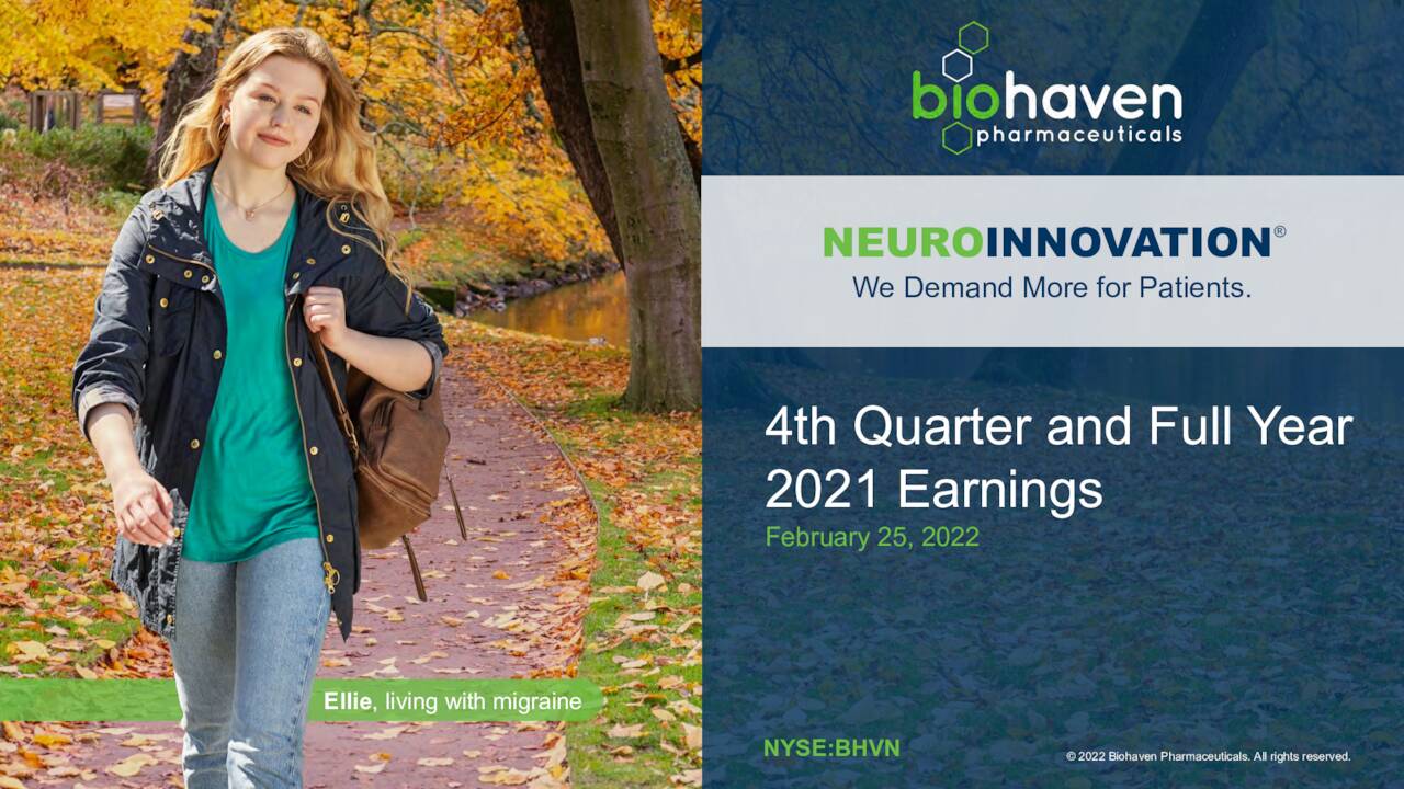 Biohaven Pharmaceutical Holding Company Ltd. 2021 Q4 - Results ...
