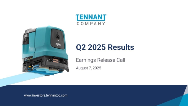 Tennant Company 2025 Q2 - Results - Earnings Call Presentation (NYSE ...