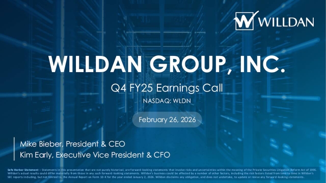 Willdan Group, Inc. 2025 Q4 - Results - Earnings Call Presentation ...