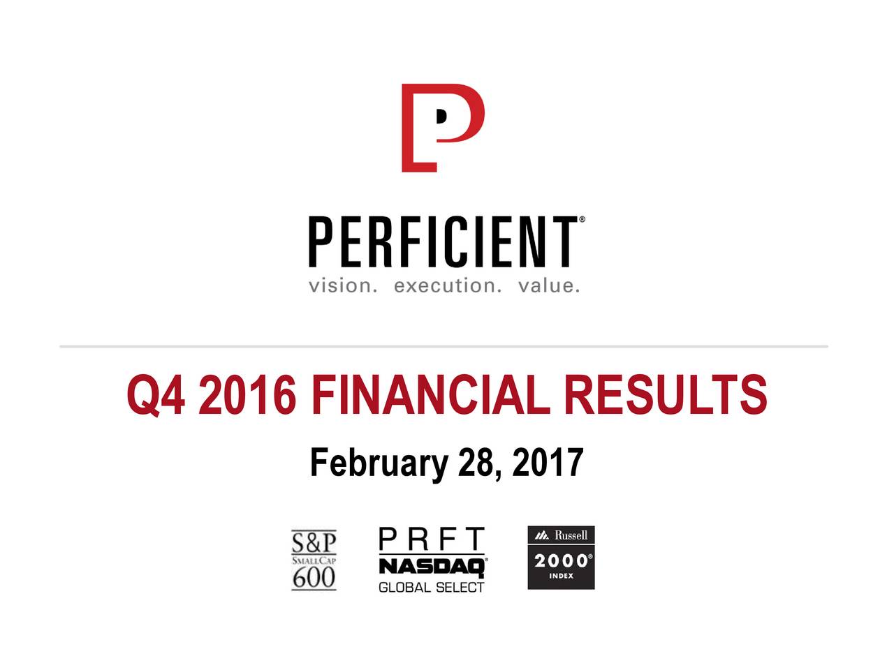 Perficient, Inc. 2016 Q4 - Results - Earnings Call Slides (NASDAQ:PRFT ...