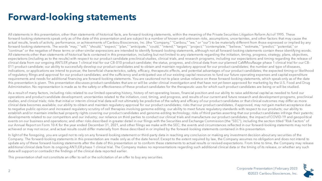 Caribou Biosciences (CRBU) Investor Presentation - Slideshow (NASDAQ ...