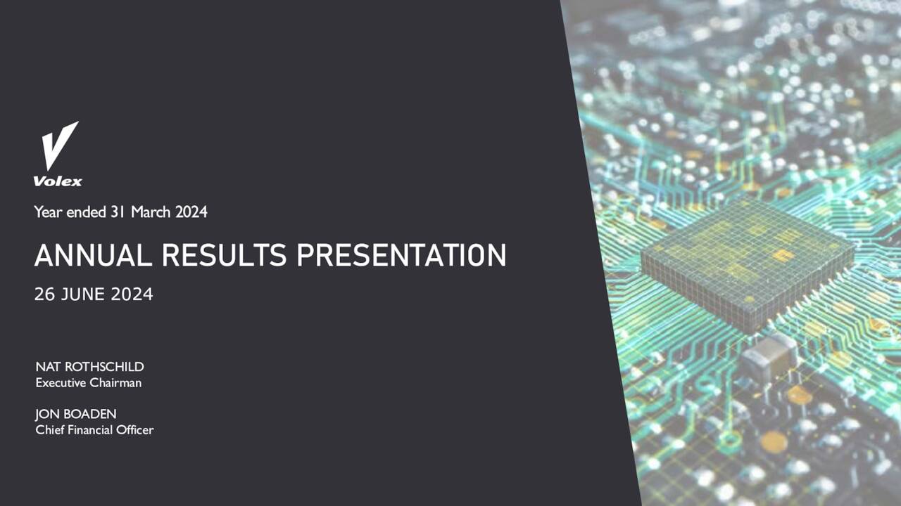 Volex plc 2024 Q4 - Results - Earnings Call Presentation (OTCMKTS:VLXGF ...