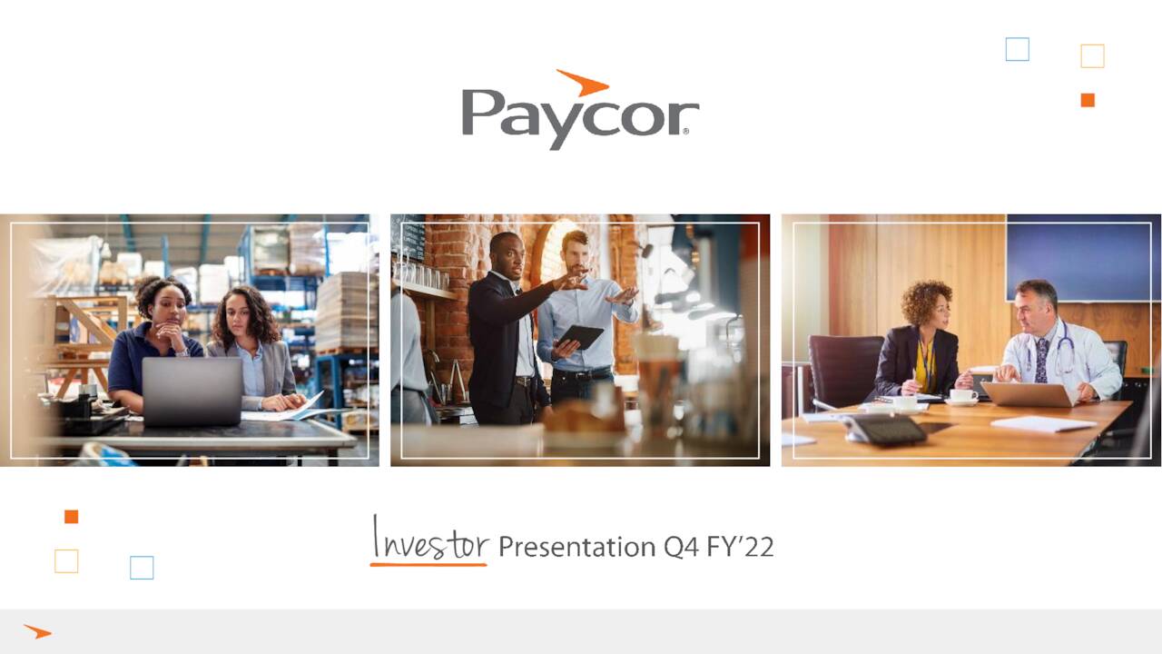 Paycor HCM, Inc. 2022 Q4 - Results - Earnings Call Presentation (NASDAQ ...