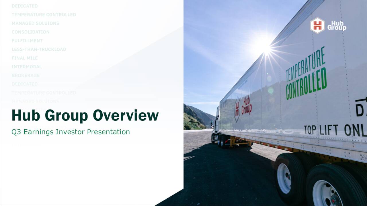 Hub Group, Inc. 2025 Q3 - Results - Earnings Call Presentation (NASDAQ ...