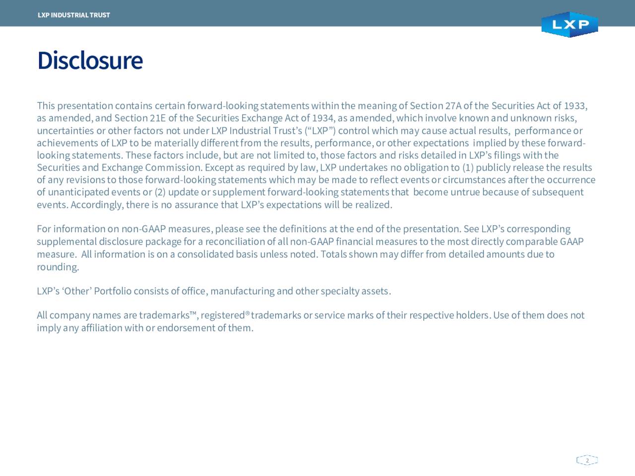 LXP Industrial Trust 2022 Q4 - Results - Earnings Call Presentation ...