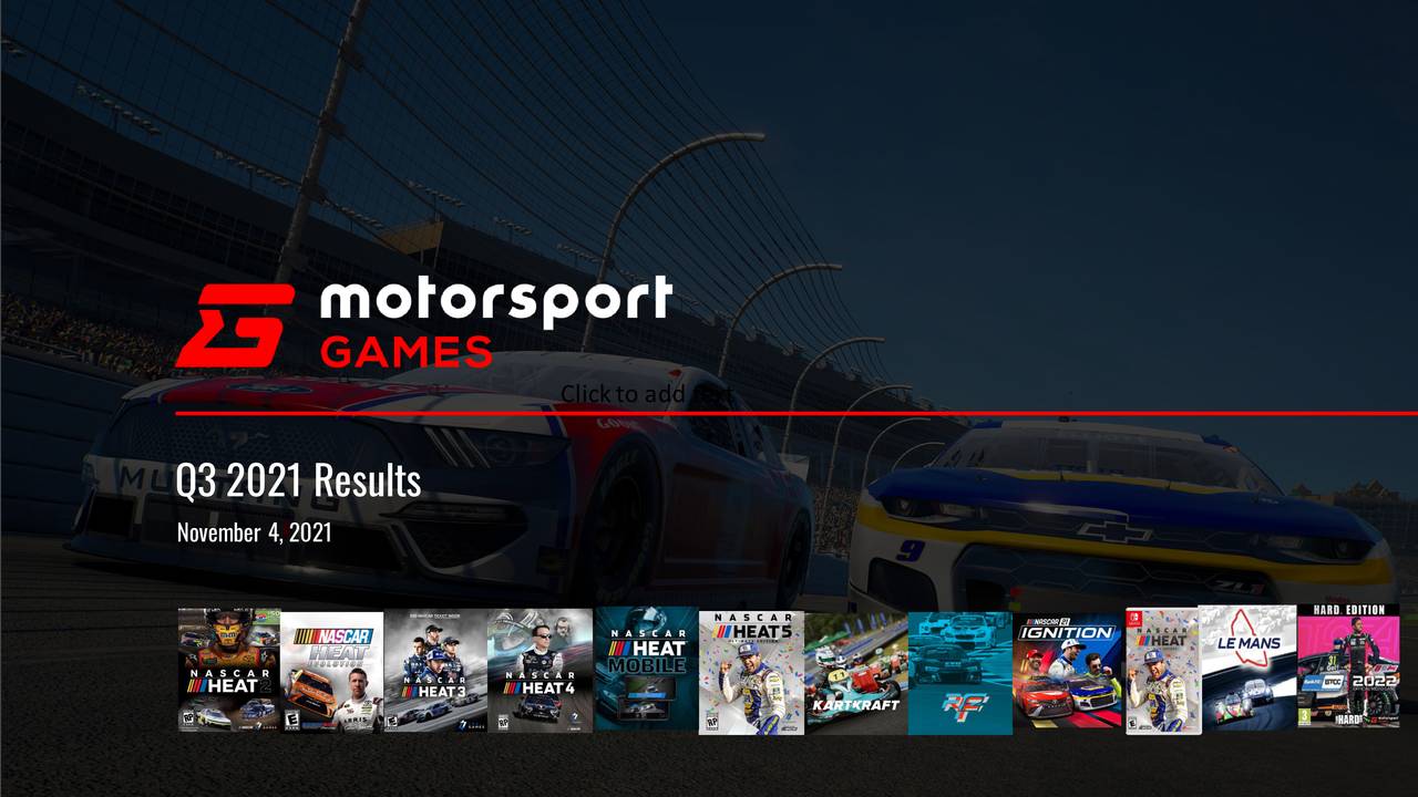 Motorsport Games Inc. 2021 Q3 - Results - Earnings Call Presentation ...