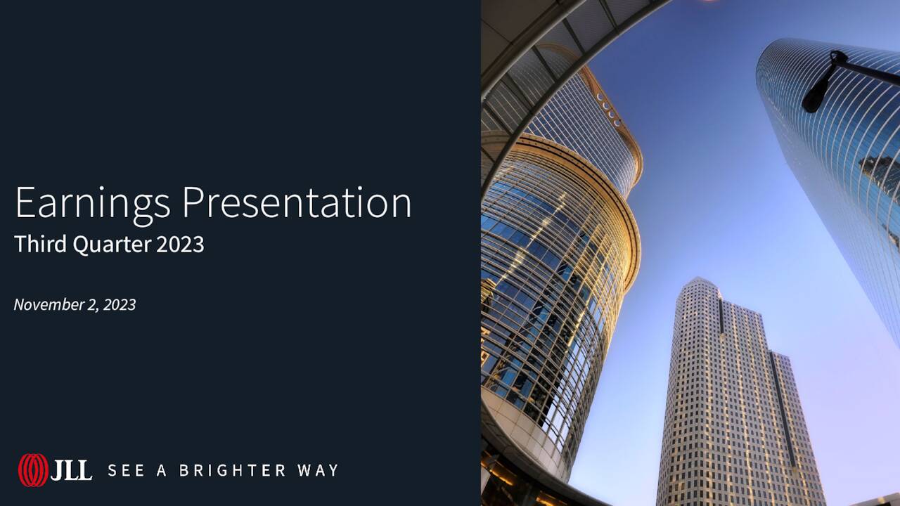 Jones Lang LaSalle Incorporated 2023 Q3 - Results - Earnings Call Presentation (NYSE:JLL ...