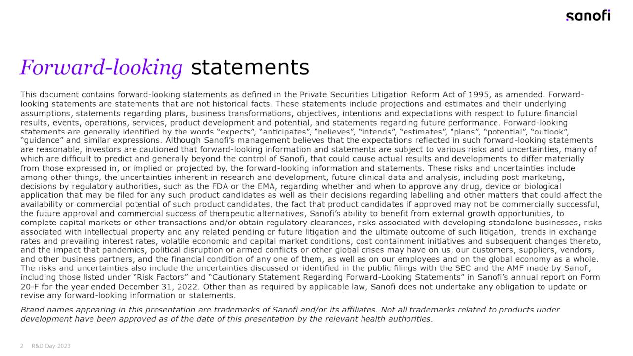 R&D Day (NASDAQ:SNY) | Seeking Alpha