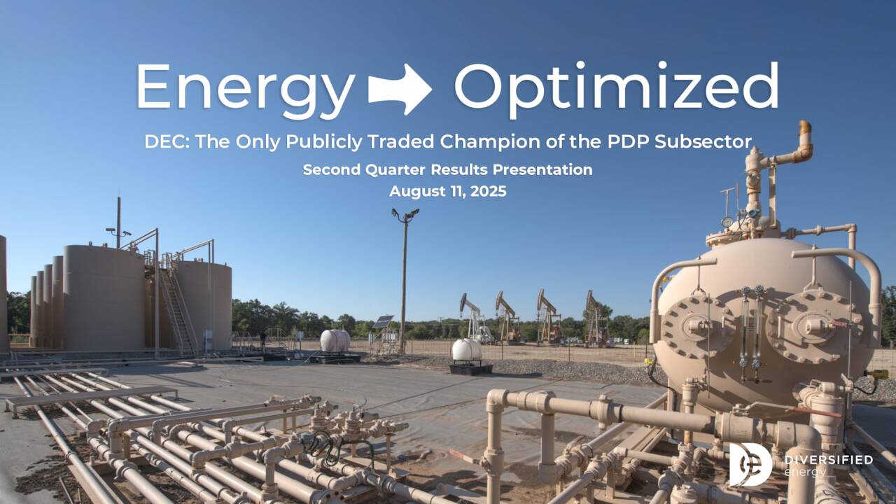 Diversified Energy Company PLC 2025 Q2 - Results - Earnings Call ...