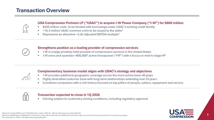 USA Compression Partners December 2025 Investor Call (NYSE:USAC) 2025 ...