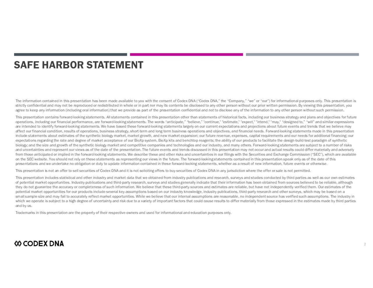 Codex DNA, Inc. 2021 Q4 - Results - Earnings Call Presentation (OTCMKTS ...