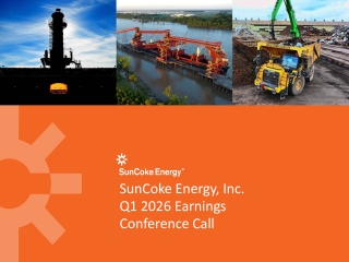 SunCoke Energy, Inc. 2026 Q1 - Results - Earnings Call Presentation ...