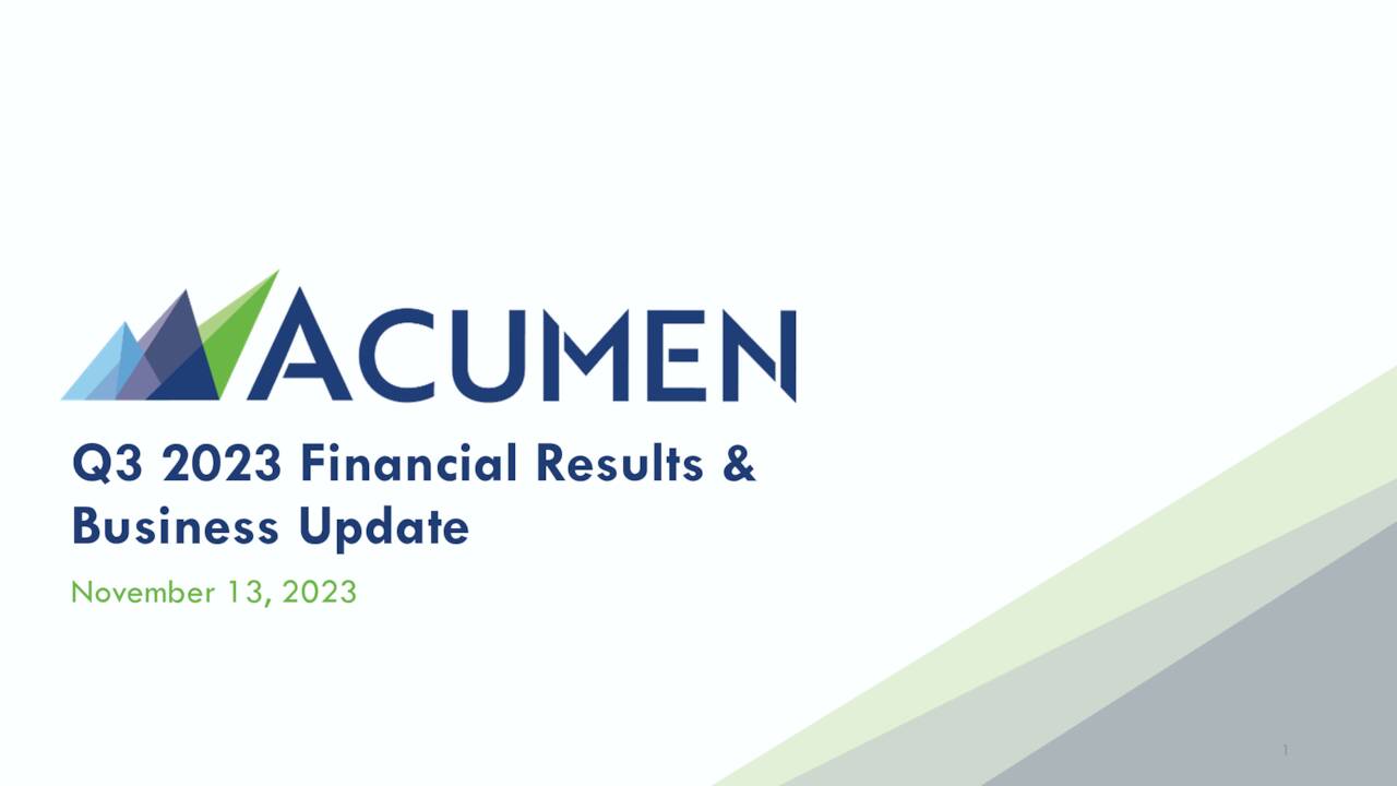 Acumen Pharmaceuticals, Inc. 2023 Q3 - Results - Earnings Call Presentation (NASDAQ:ABOS ...