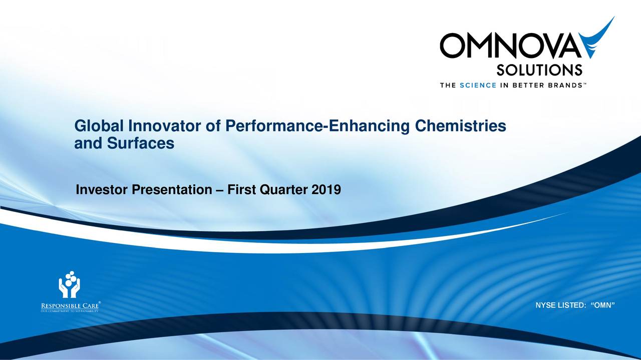 OMNOVA Solutions Inc. 2019 Q1 - Results - Earnings Call Slides (NYSE ...