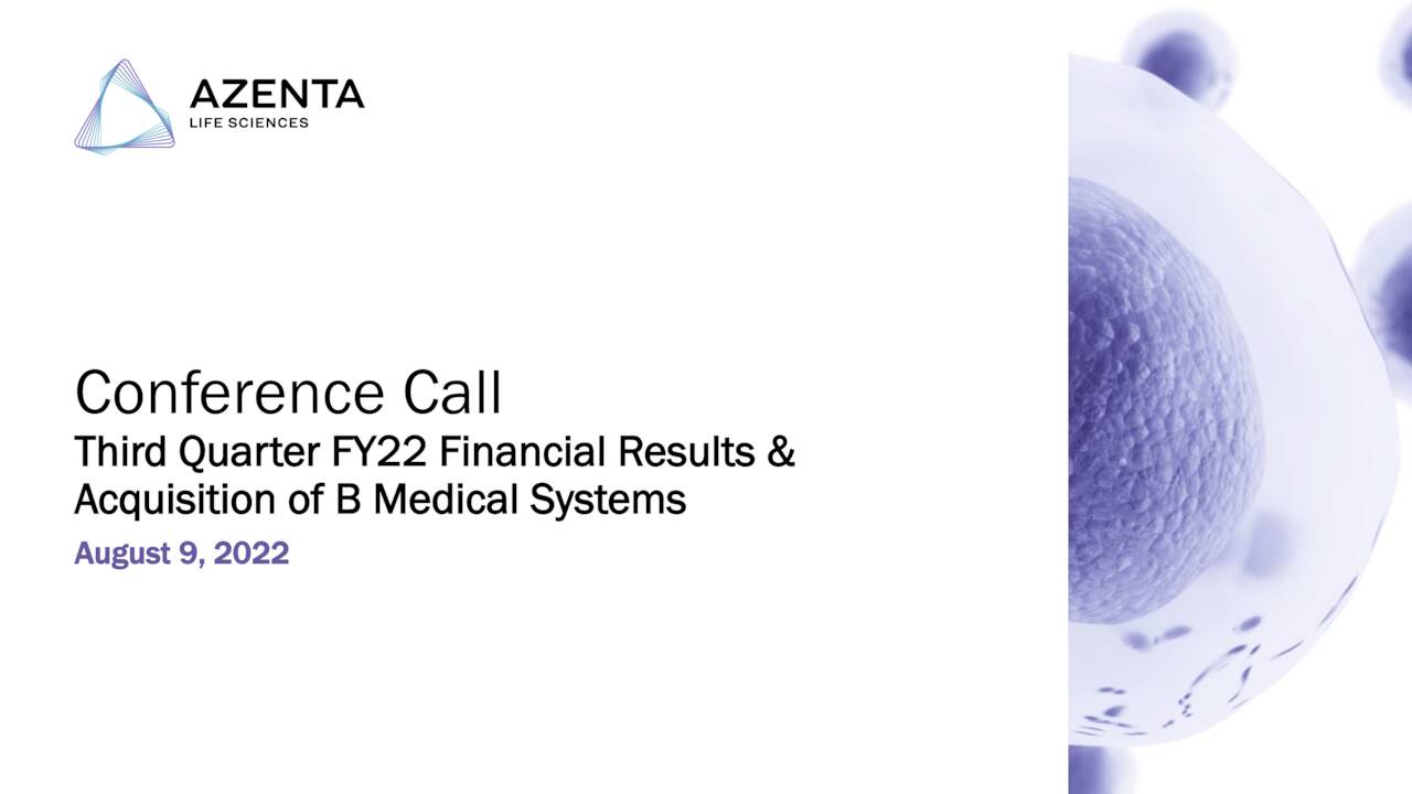 Azenta, Inc. 2022 Q3 - Results - Earnings Call Presentation (NASDAQ ...