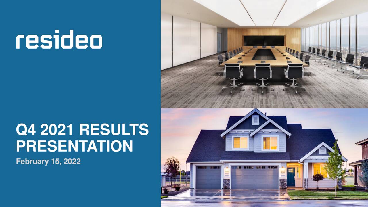Resideo Technologies, Inc. 2021 Q4 - Results - Earnings Call ...