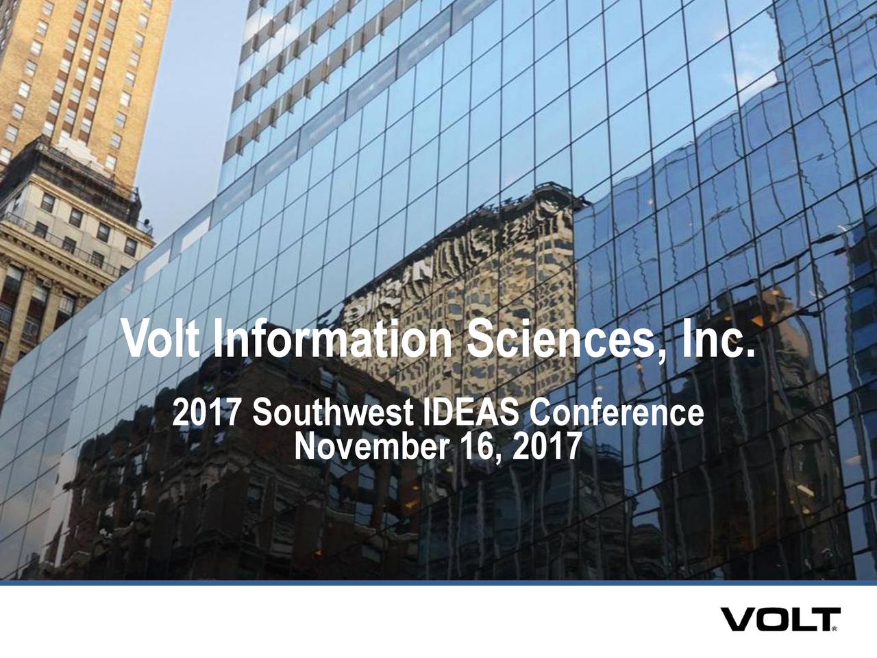 Volt Information Sciences (VISI) Presents At Three Part Advisors ...