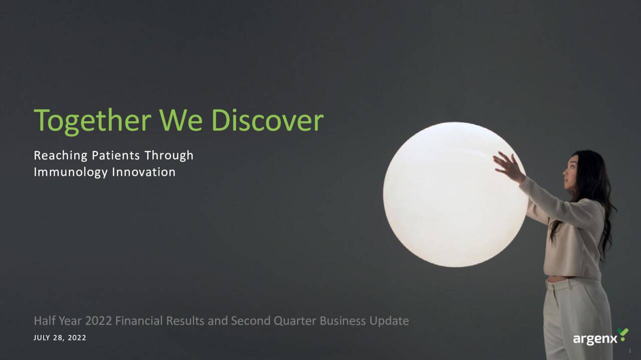 argenx SE 2022 Q2 - Results - Earnings Call Presentation (NASDAQ:ARGX ...