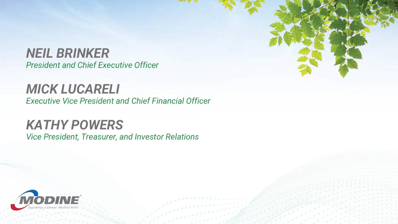 Modine Manufacturing Company 2024 Q2 - Results - Earnings Call ...