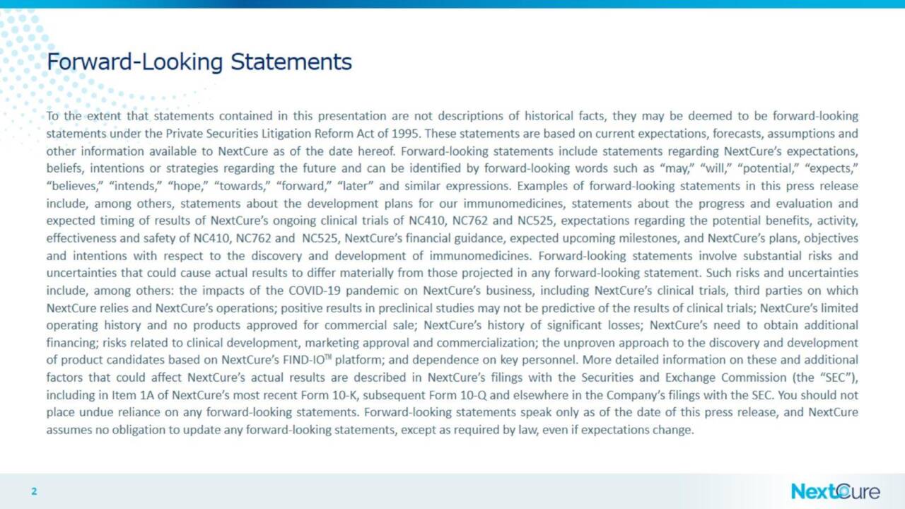 NextCure (NXTC) Investor Presentation - Slideshow (NASDAQ:NXTC ...