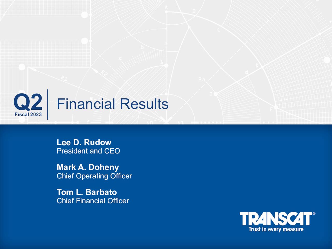 Transcat, Inc. 2023 Q2 - Results - Earnings Call Presentation (NASDAQ:TRNS) | Seeking Alpha