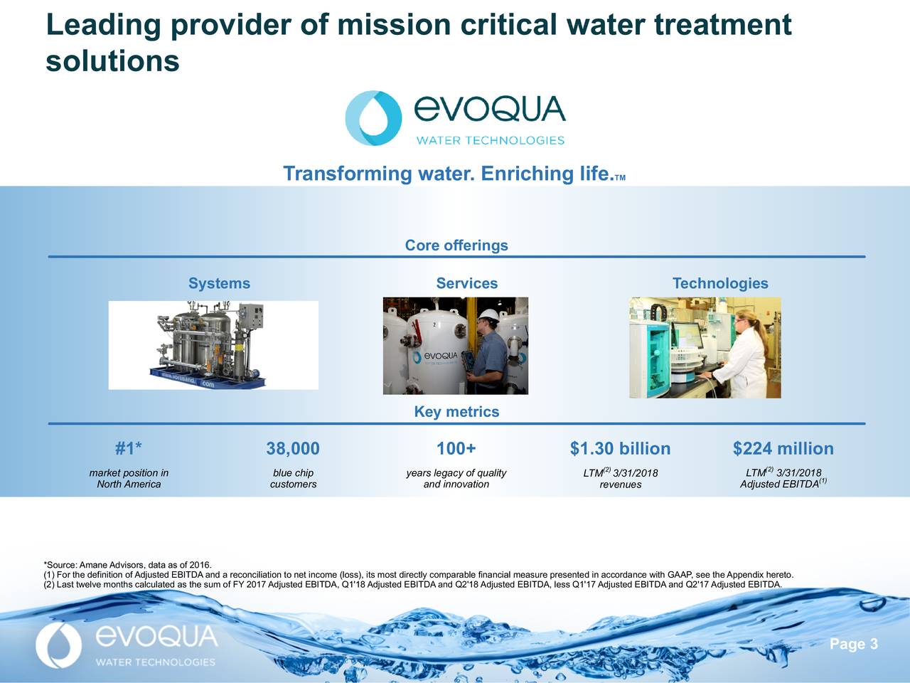 Evoqua Water Technologies Corp. 2018 Q2 - Results - Earnings Call ...