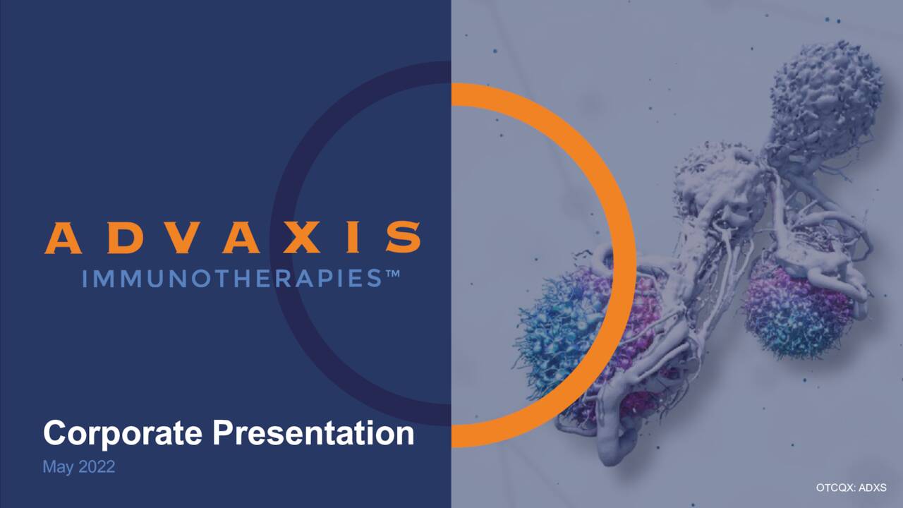 Advaxis (ADXS) Investor Presentation - Slideshow (OTCMKTS:ADXS ...