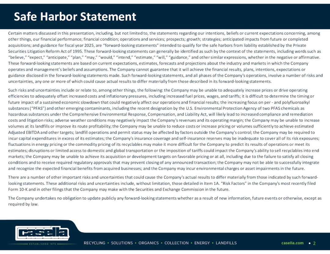 Casella Waste Systems, Inc. (CWST) Presents at Goldman Sachs ...