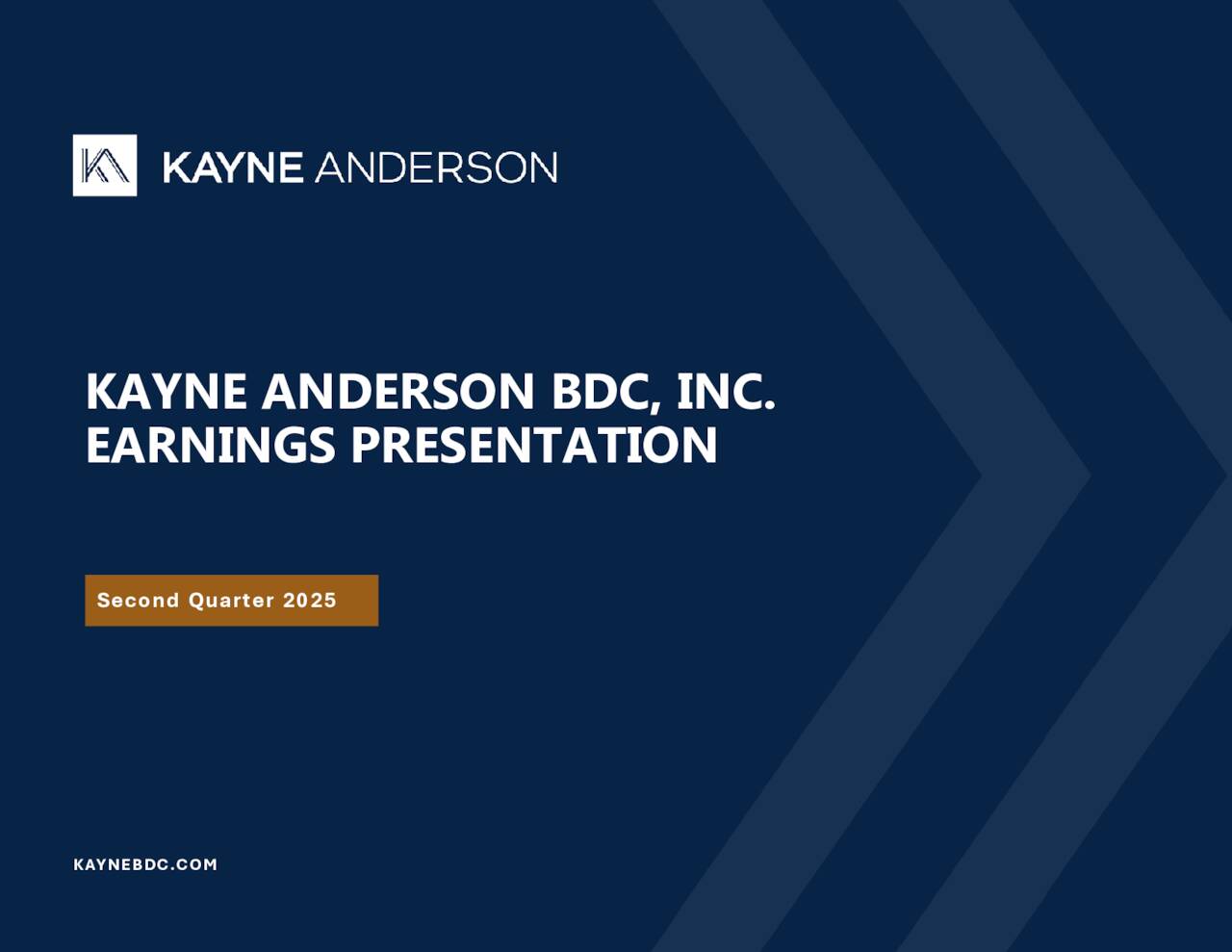 Kayne Anderson BDC, Inc. 2025 Q2 - Results - Earnings Call Presentation (NYSE:KBDC) 2025-08-12 ...